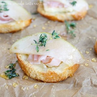 Havarti, Ham, and Pear Crostini - Home. Made. Interest.