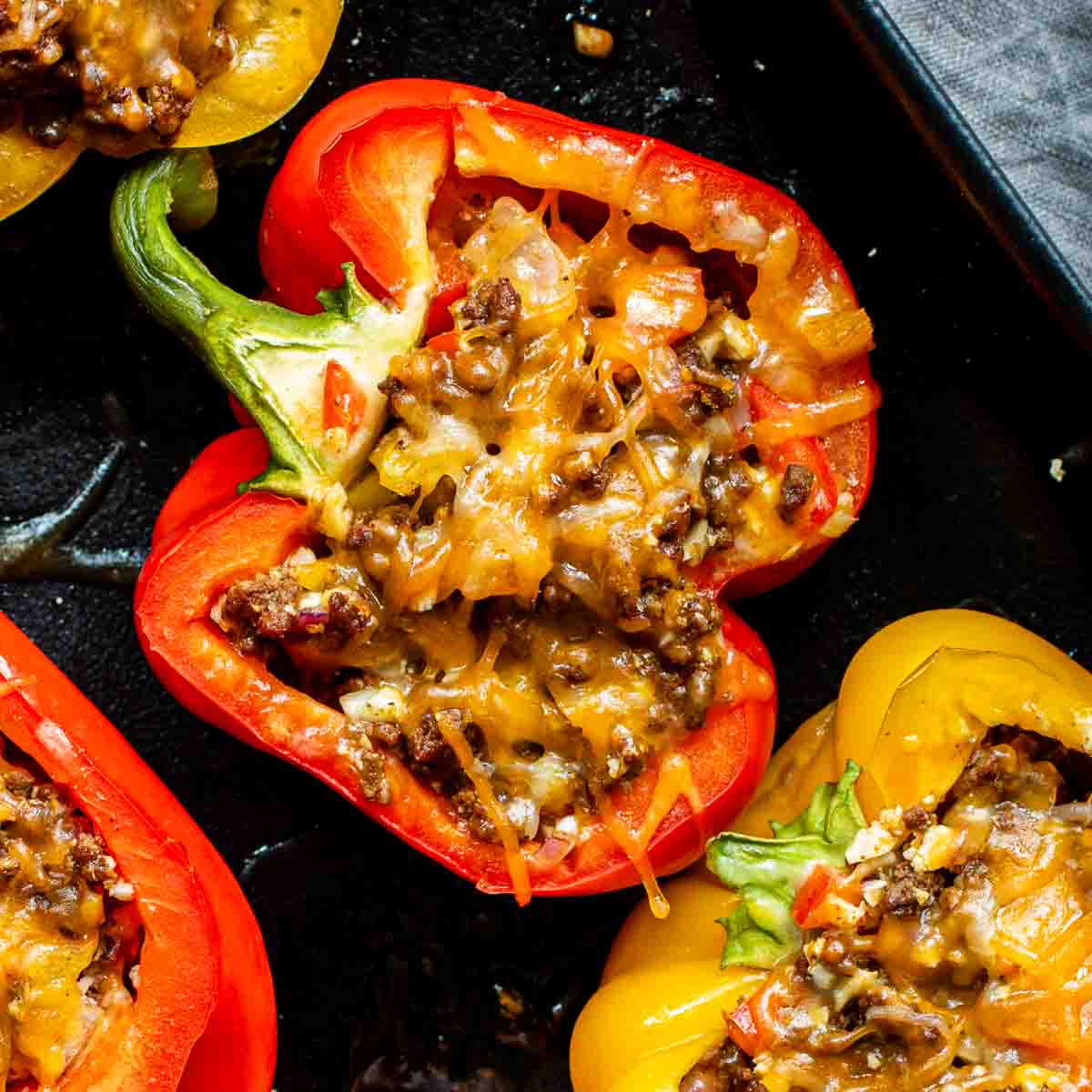 Easy Mexican Stuffed Peppers with Rice - Home. Made. Interest.