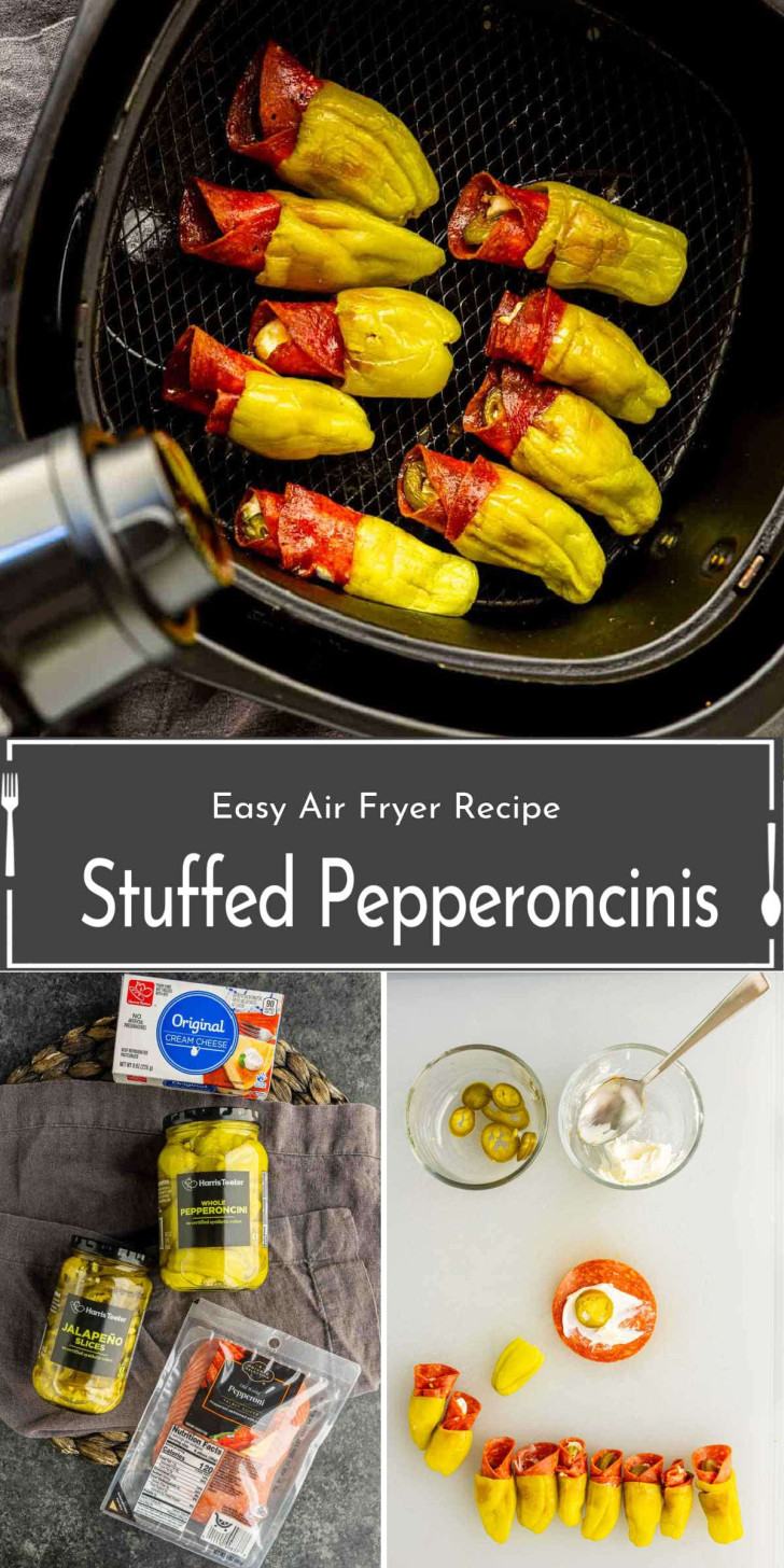 Stuffed Pepperoncinis (Easy Air Fryer Appetizer with Pepperoni and Hot ...