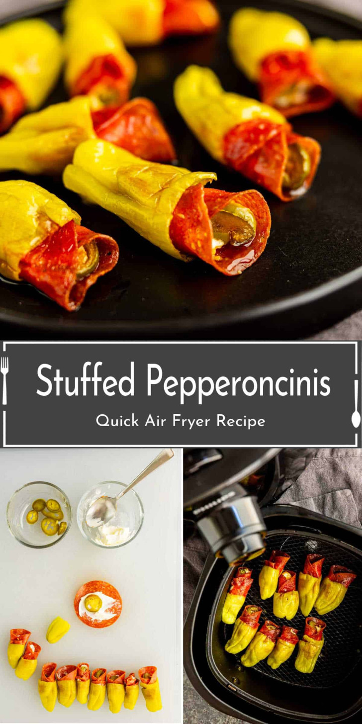 Stuffed Pepperoncinis (Easy Air Fryer Appetizer with Pepperoni and Hot ...